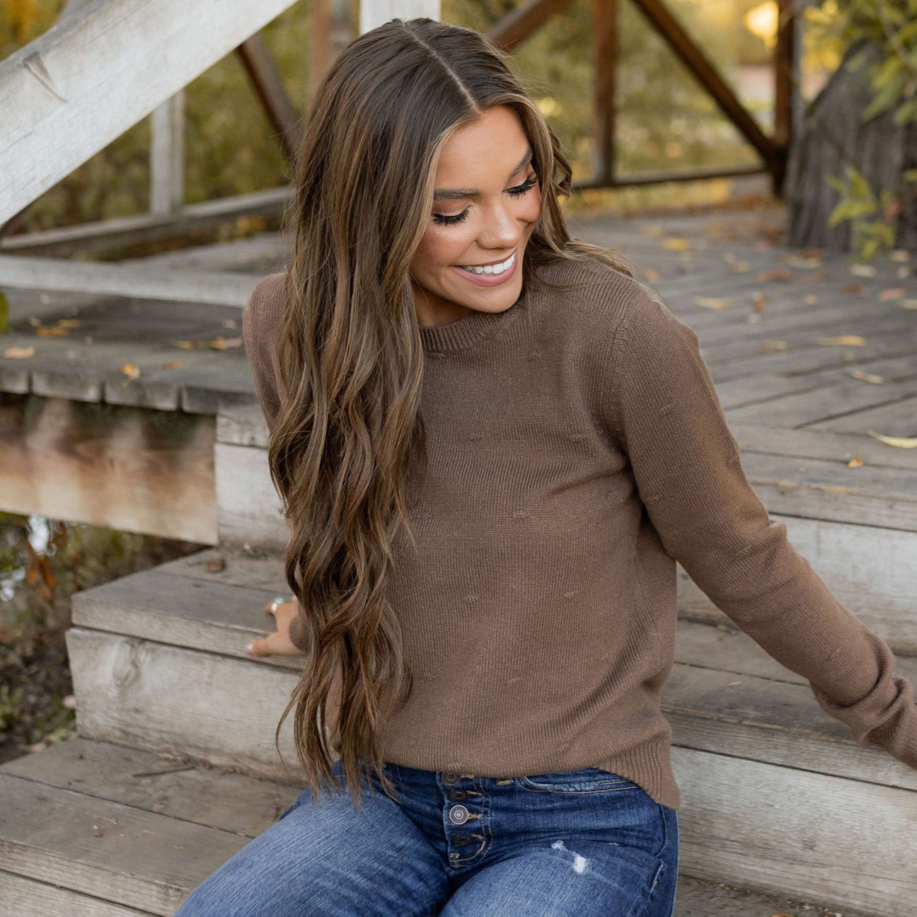Emery Sweater - Brown – Indie & Co.